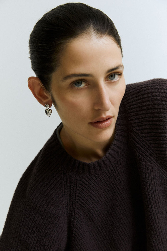 Silver Heart Earrings | Otiumberg Jewellery London