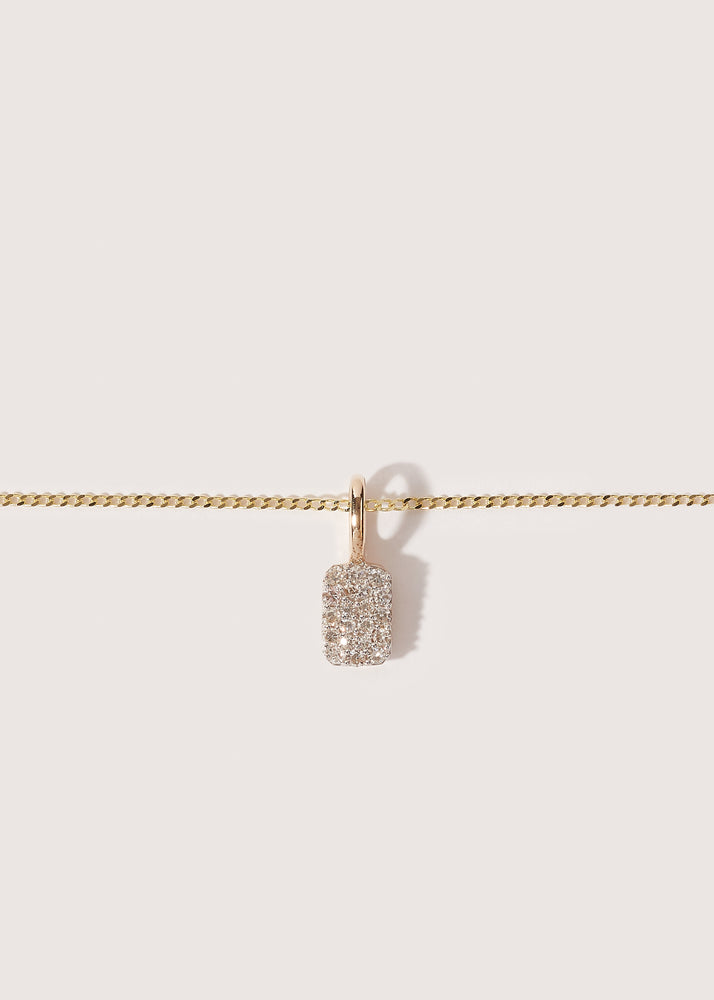 Diamond Tag Necklace | Solid Gold Necklace | Otiumberg Jewellery